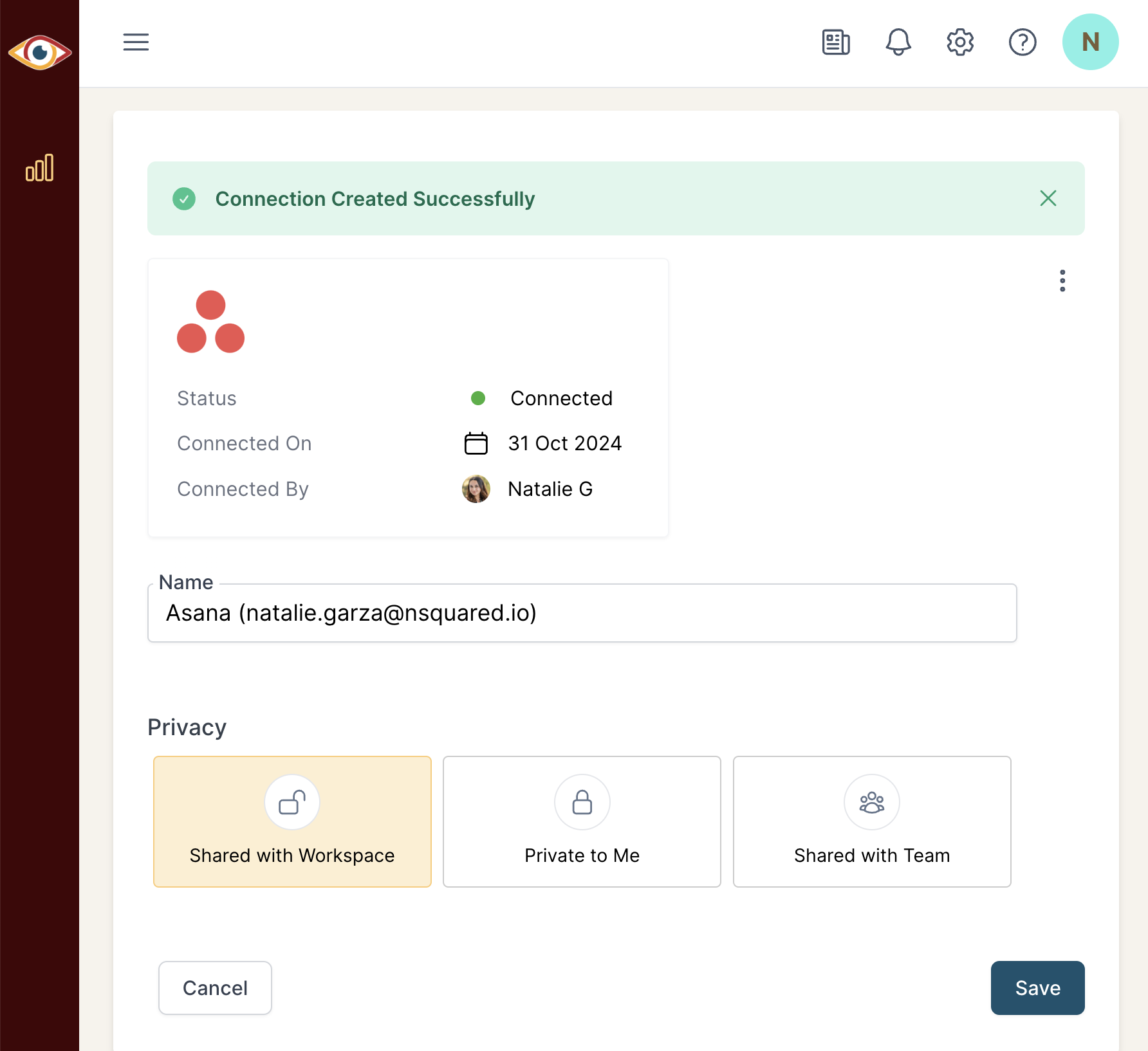 Asana Connection - BlinkMetrics