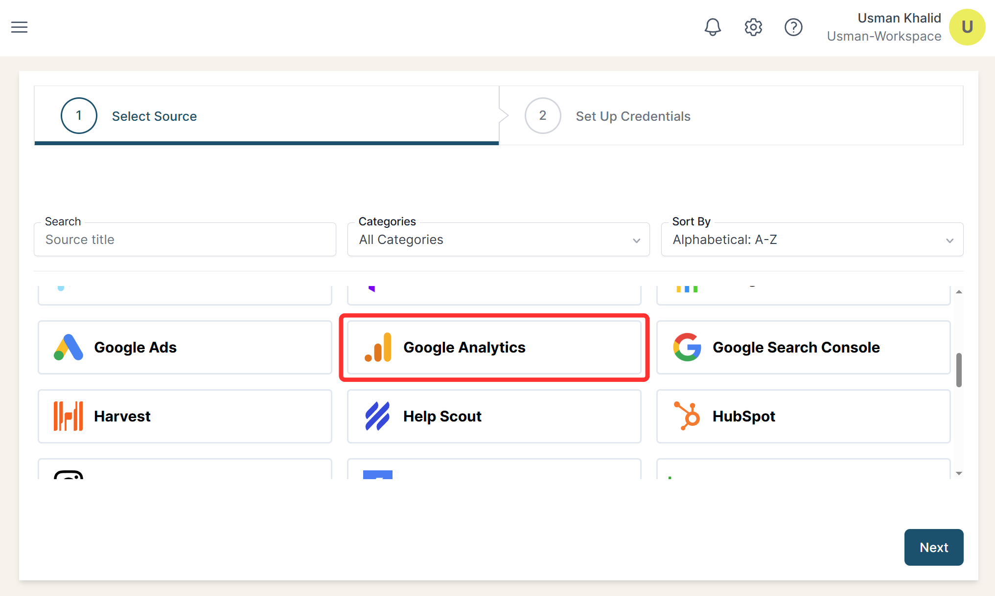 Google Analytics Connection - BlinkMetrics