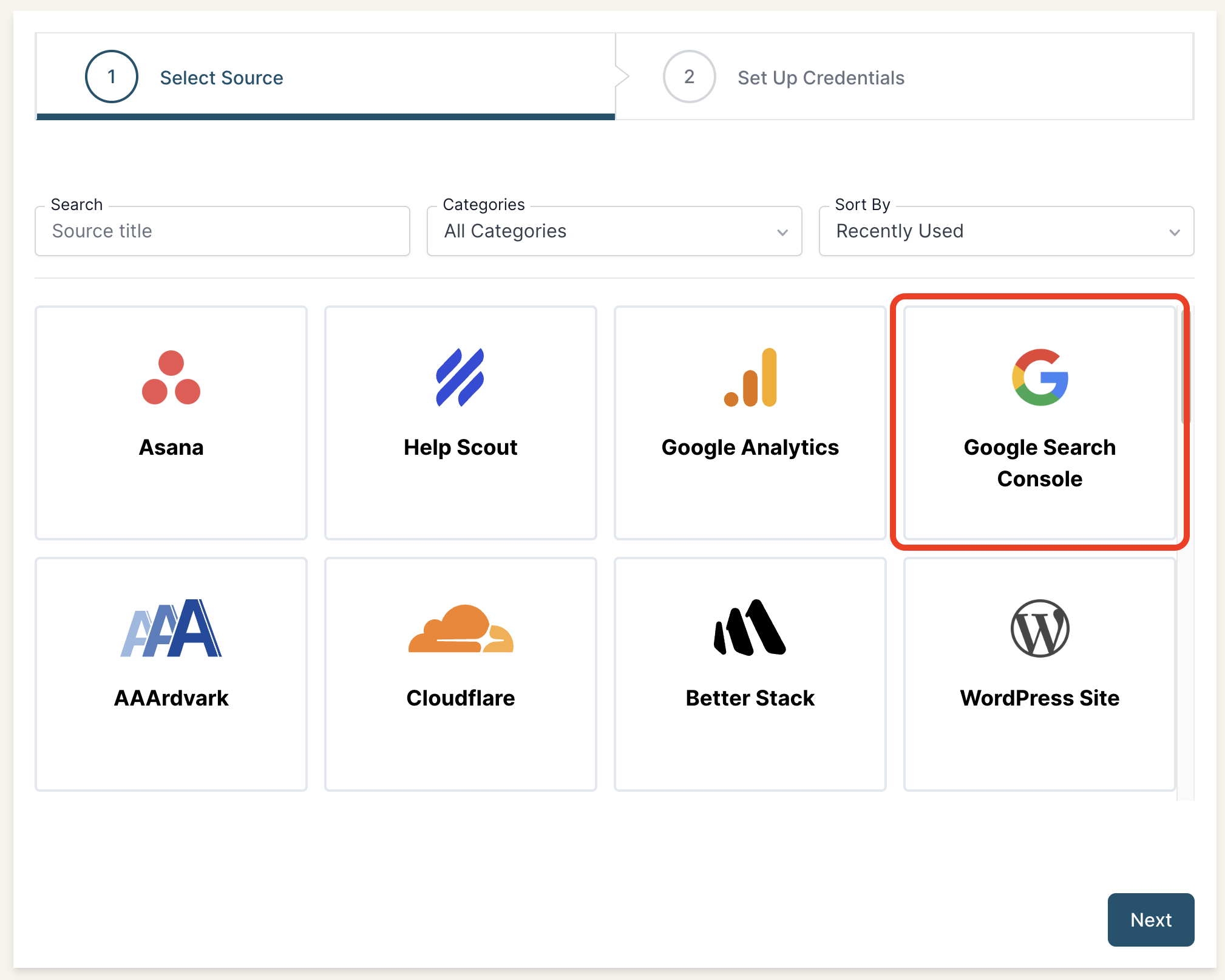 Google Search Console Connection - BlinkMetrics