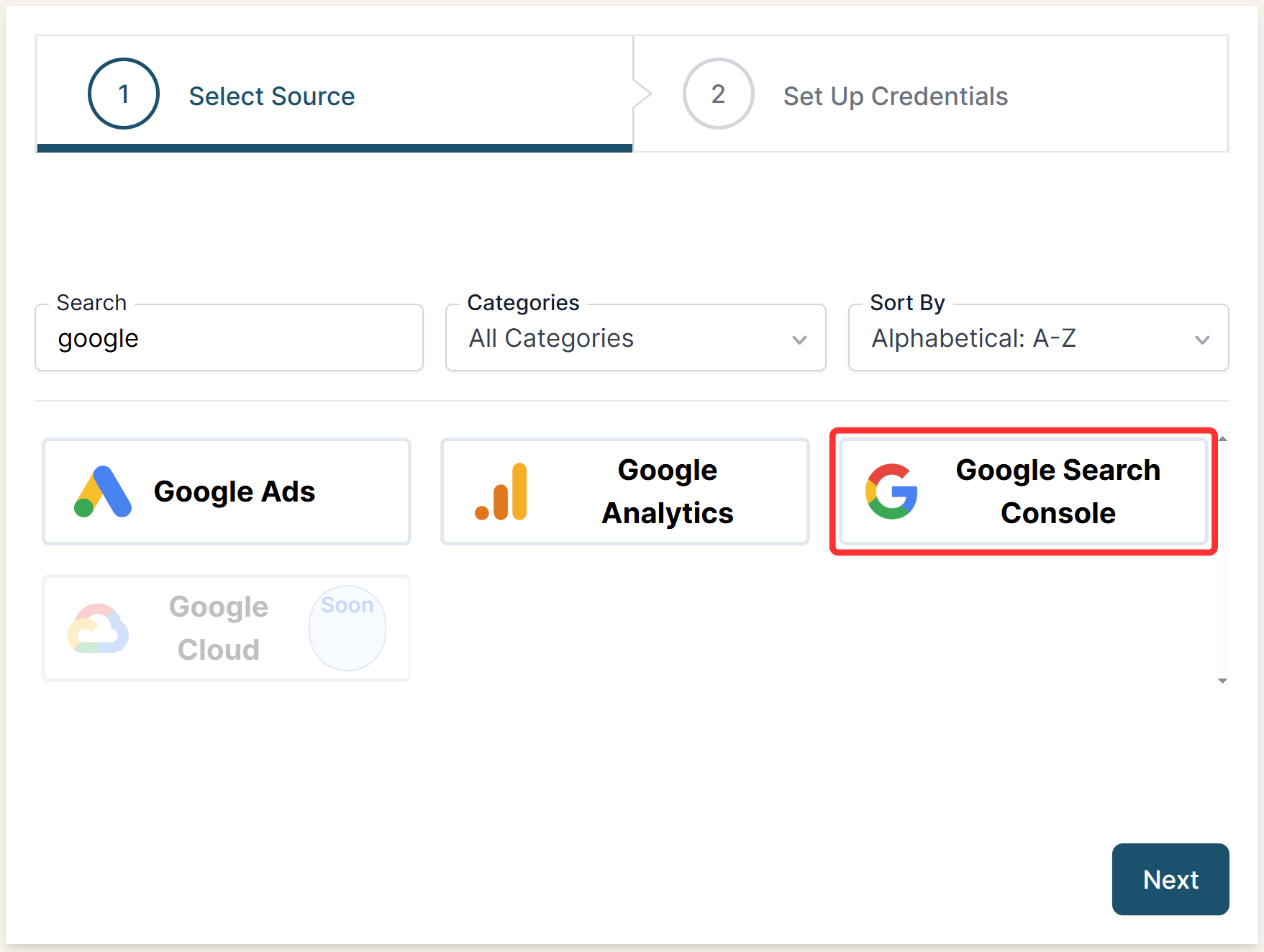 Google Search Console Connection - BlinkMetrics