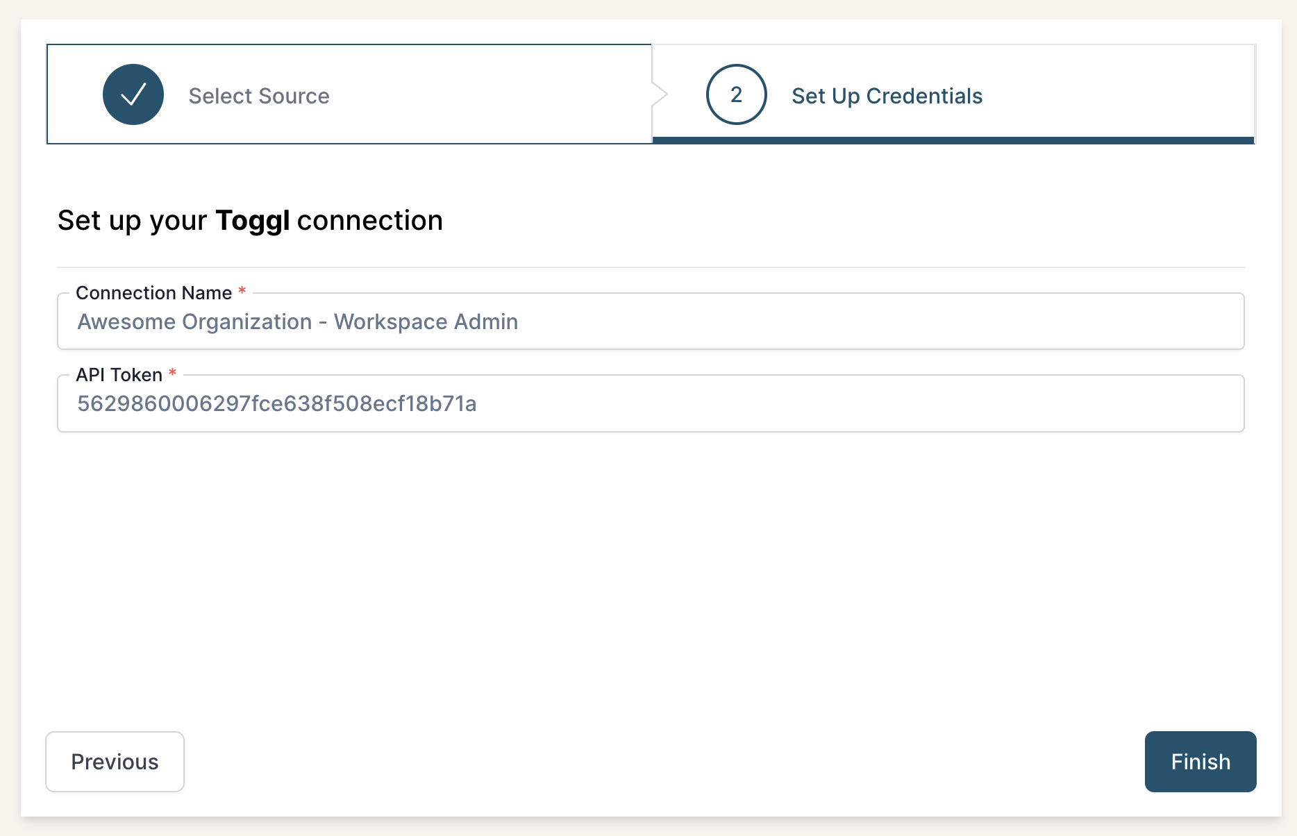 Toggl Connection - BlinkMetrics