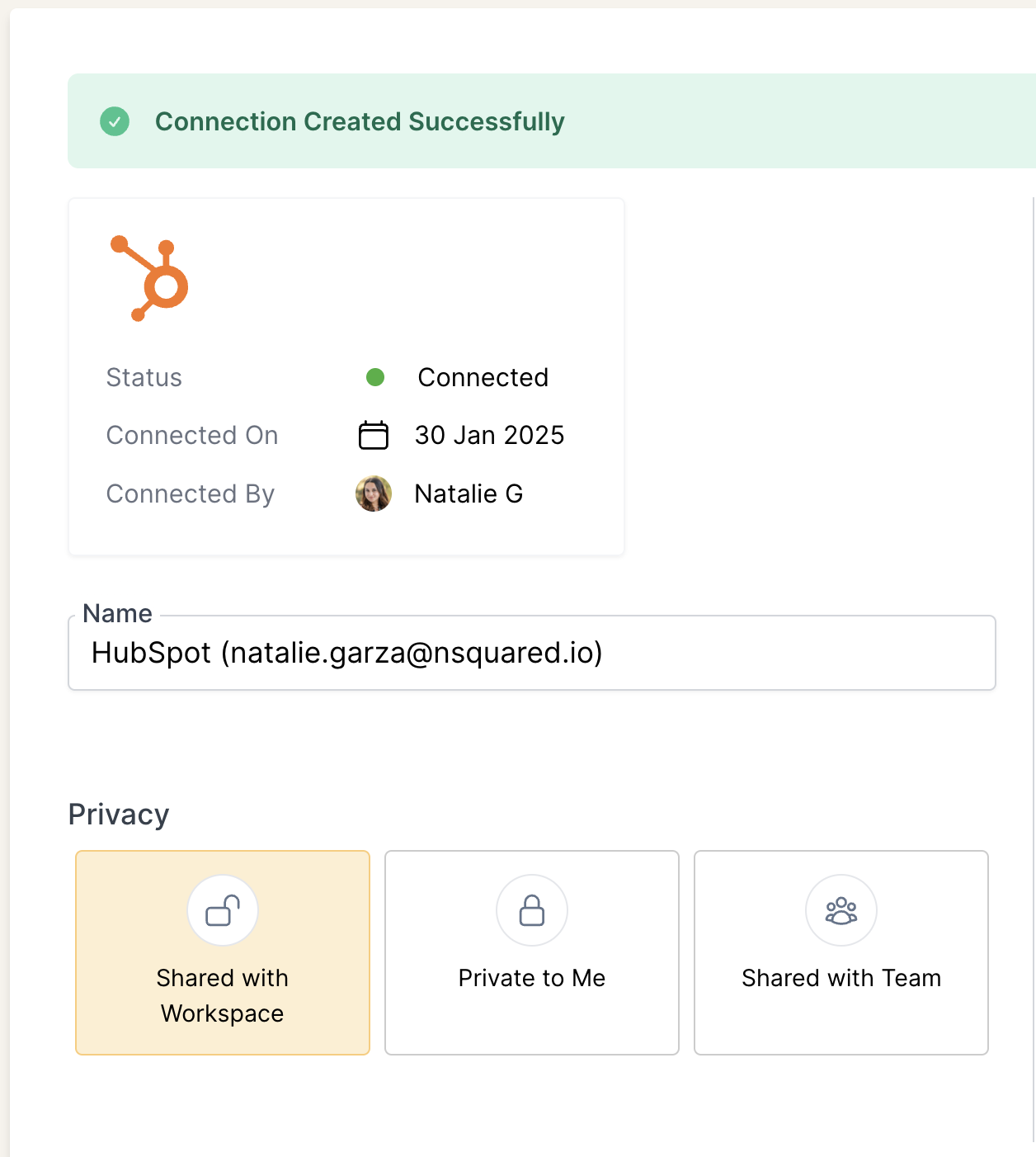 HubSpot Connection - BlinkMetrics