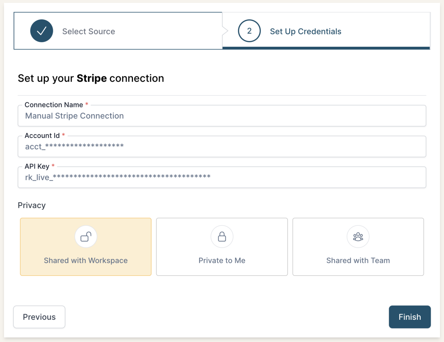 Stripe Connection - BlinkMetrics