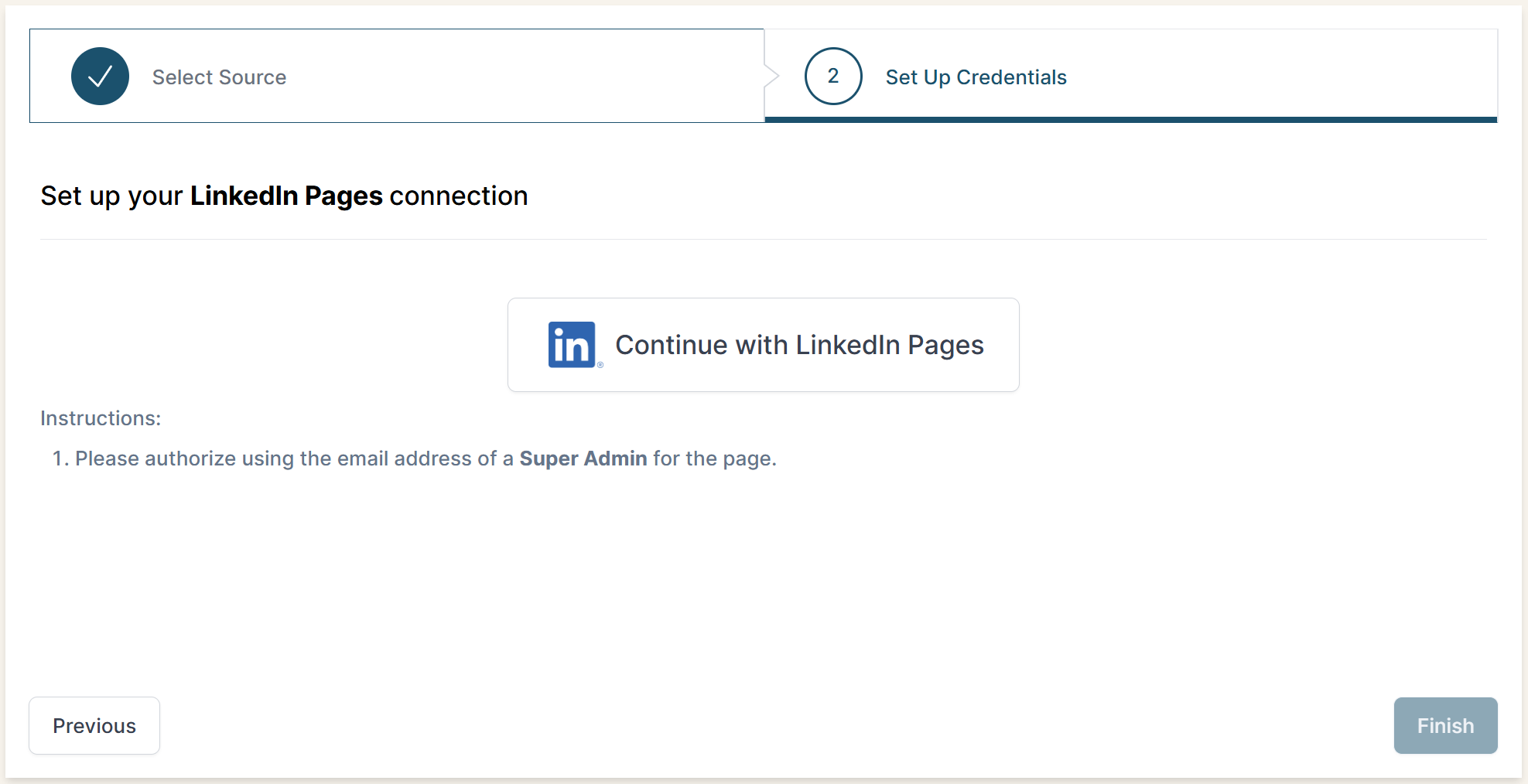 LinkedIn Pages Connection - BlinkMetrics