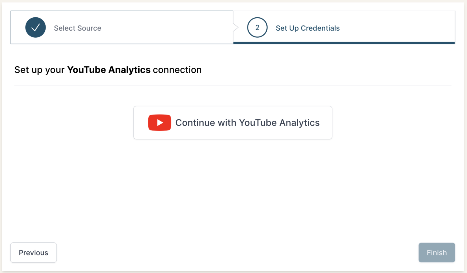 YouTube Analytics Connection - BlinkMetrics